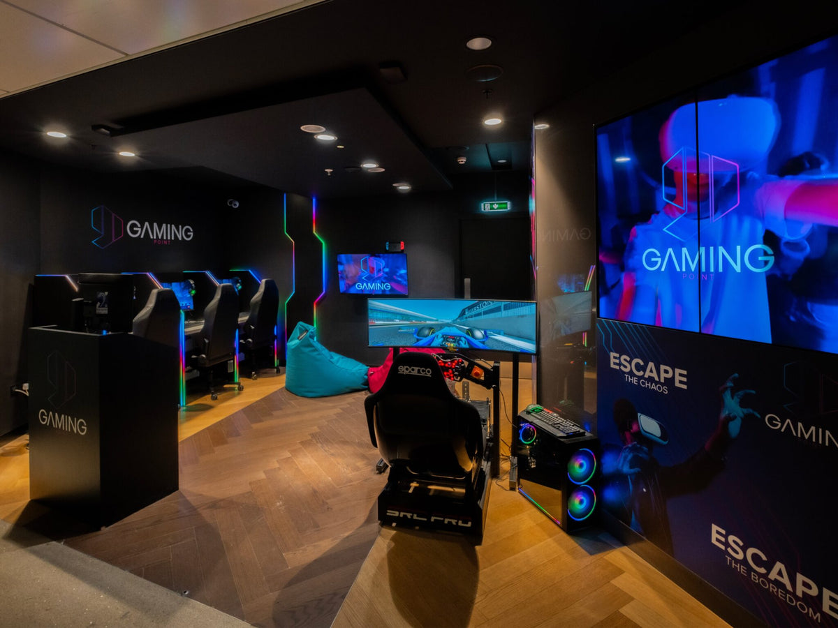 F1 Sim Install, Gaming Point: Manchester Airport — Sim Consultants